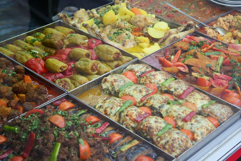An Array of Delicious Varieties of Middle Eastern Cuisine on Display ...