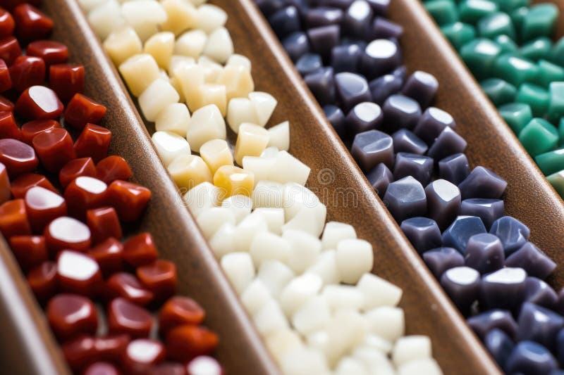 Array of Dental Composite Resin in Different Tooth Shades Stock Photo ...