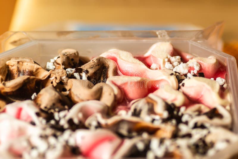 Array of Different Flavored Colorful Ice Cream Stock Photo - Image of ...