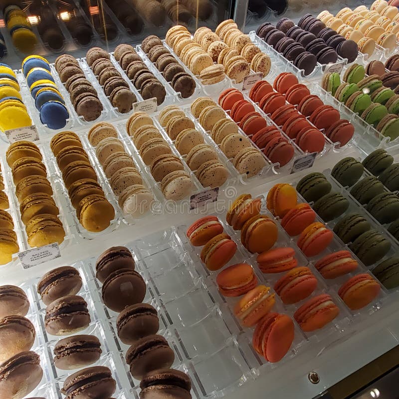Array of Different Macarons Editorial Stock Photo - Image of macarons ...