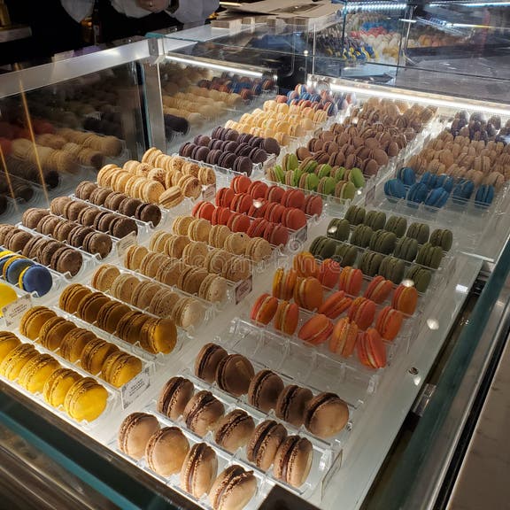 Array of Different Macarons Editorial Stock Image - Image of chocolate ...