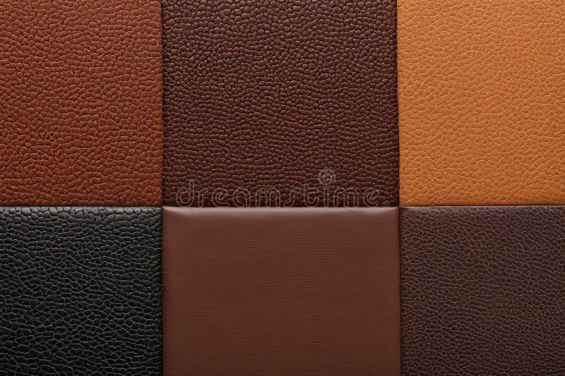 Array of Different Shades and Patterns of Brown Textured Leather ...