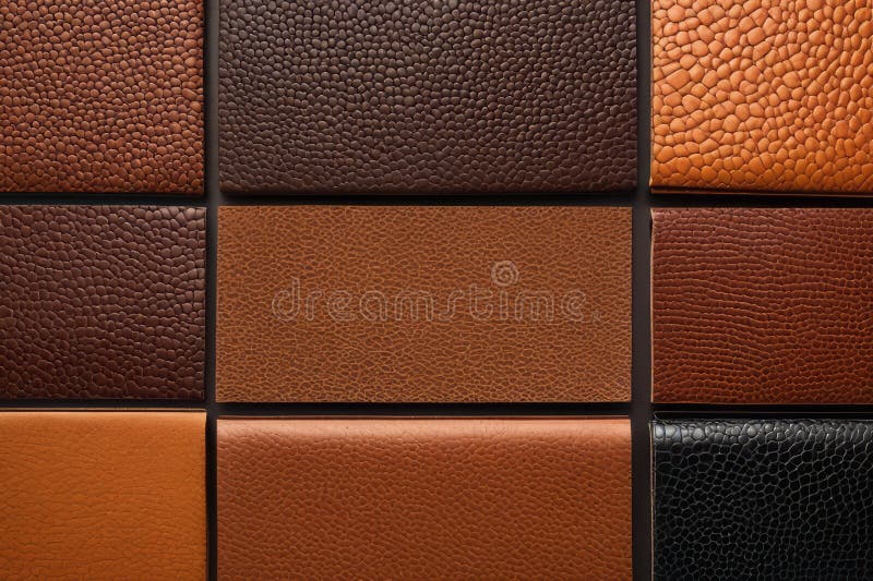 Array of Different Shades and Patterns of Brown Textured Leather ...