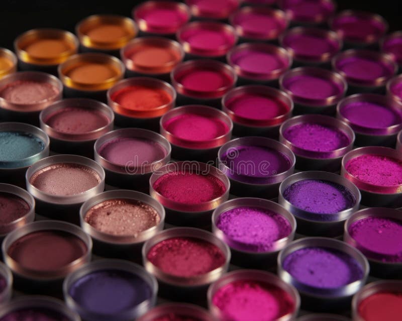 An Array of Different Sized Magenta Eye Shadows Ready To Create a ...