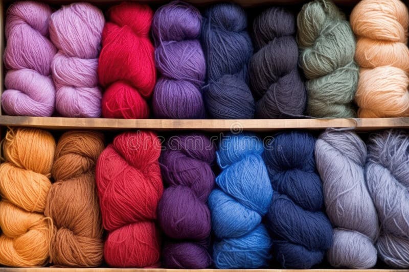 An Array of Different Types of Wool Fibers Stock Image - Image of ...