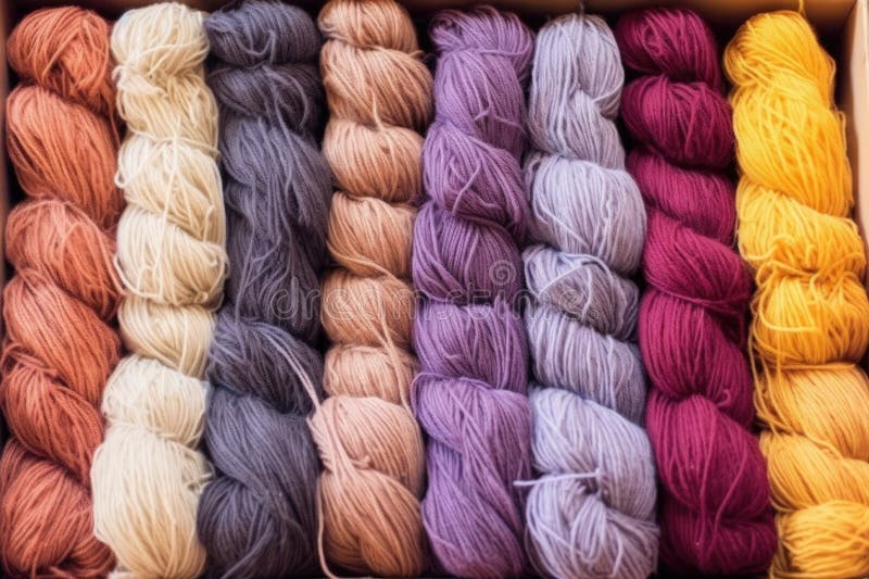 An Array of Different Types of Wool Fibers Stock Illustration ...