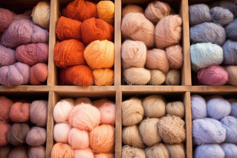 An Array of Different Types of Wool Fibers Stock Illustration ...