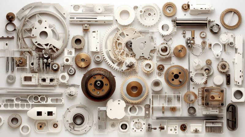 Array of Mechanical Components, Showcasing Variety and Functionality.AI ...