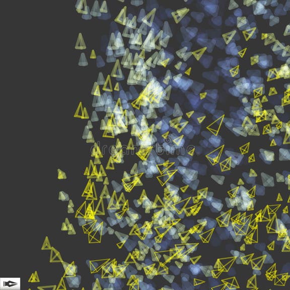 Array with Dynamic Emitted Particles. Abstract Dynamic Background. Bokeh Effect. Composition ...