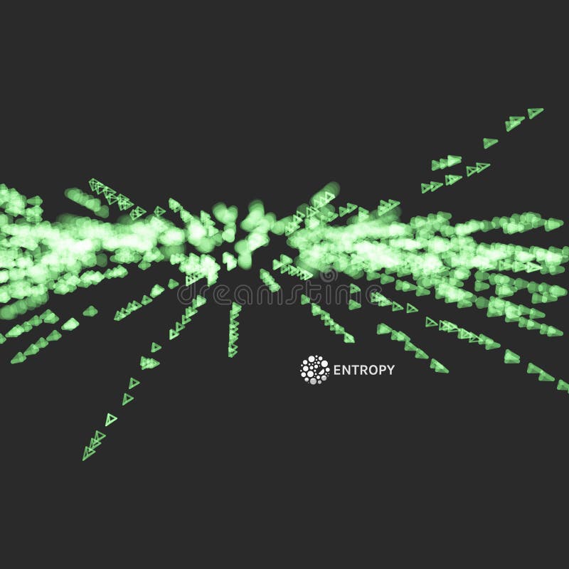 Array With Dynamic Emitted Particles Bokeh Effect Stock Vector