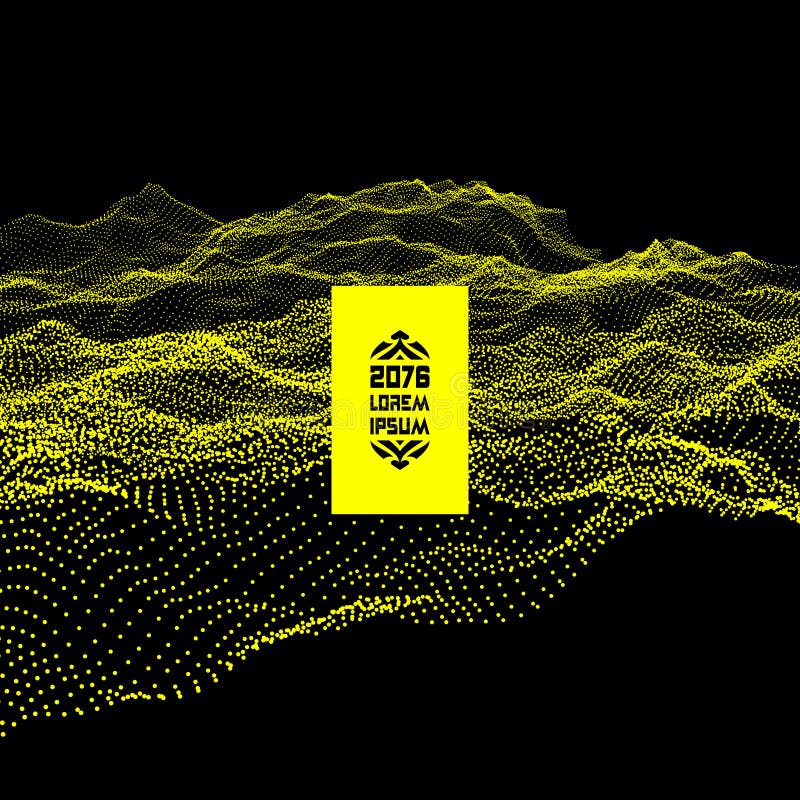 Flowing Particle Waves. Textbook, Booklet or Notebook Mockup. Cover Design Stock Vector ...