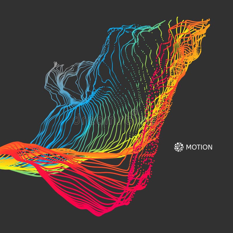 Flowing Particle Waves. Textbook, Booklet or Notebook Mockup. Cover Design Stock Vector ...