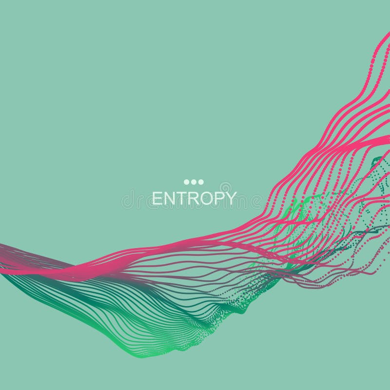 Array With Dynamic Particles. Vector Sound Wave. 3d Technology Style. Abstract Background ...