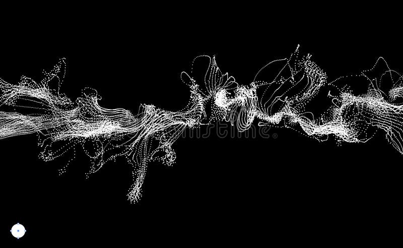 Array with Dynamic Emitted Particles. Water Splash Imitation Stock ...