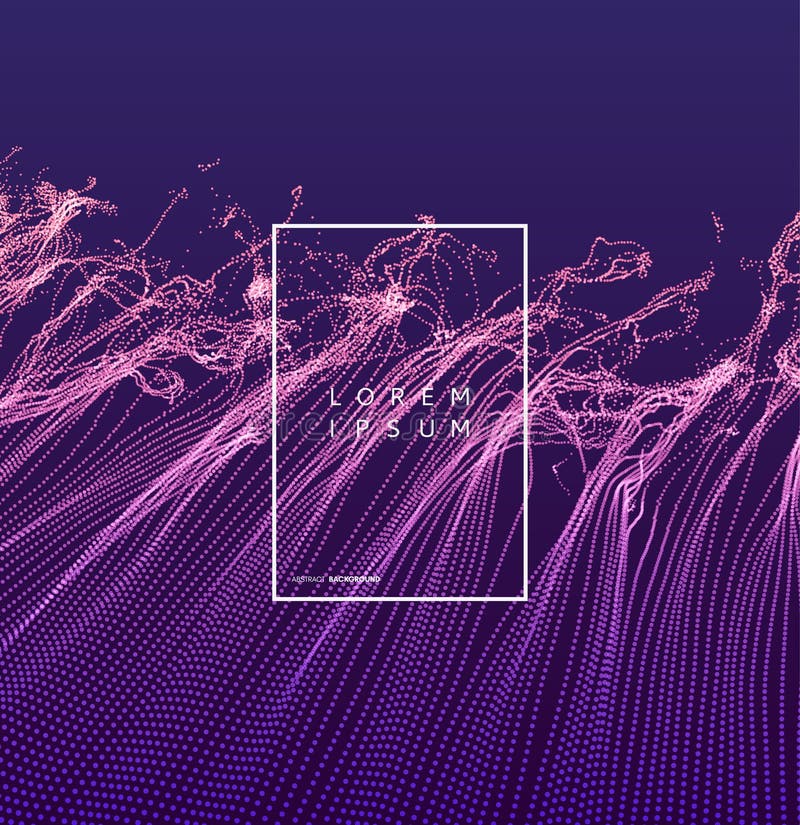 Array with Dynamic Emitted Particles. Water Splash Imitation. Abstract ...