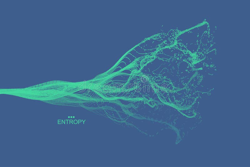 Array with Dynamic Particles. Wavy Background. Composition with Motion ...