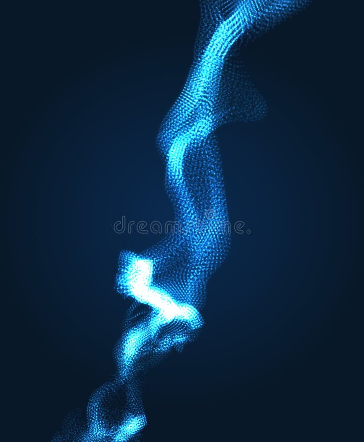 Array With Dynamic Particles Wavy Background Composition With Motion Effect Vector