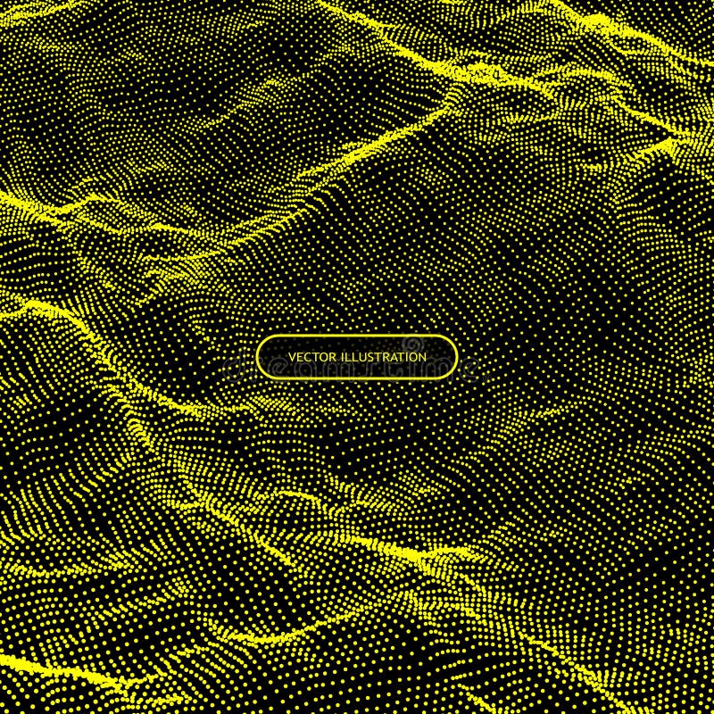 Yellow Abstract Background. 3d Futuristic Technology Style Stock Vector ...