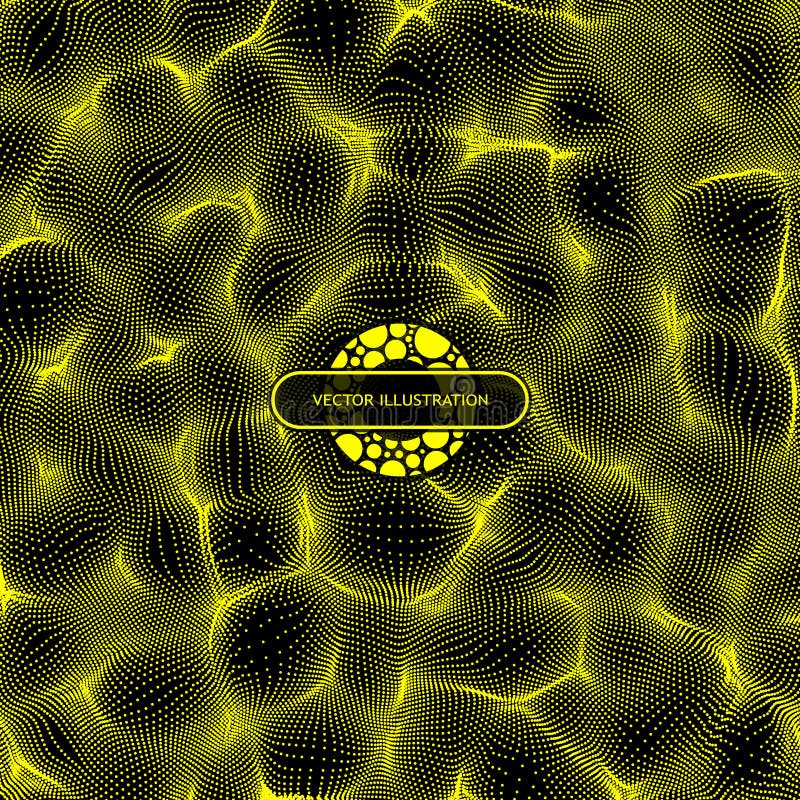 Array with Dynamic Particles. Yellow Abstract Background. Texture Stock ...