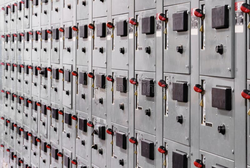 A Serries of Electrical Panels in a Manufacturing Facility. Stock Photo ...
