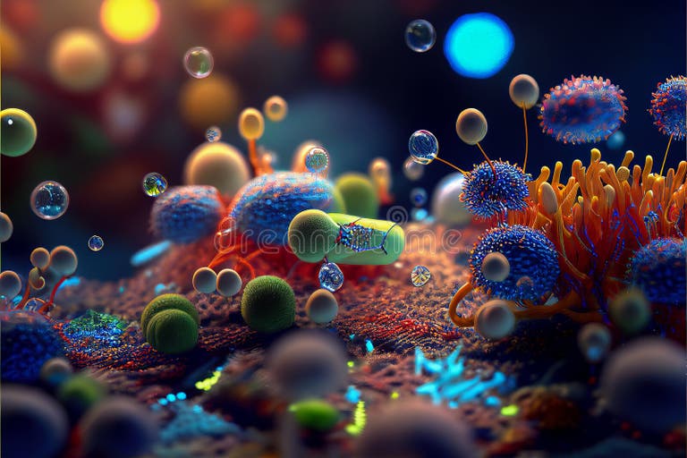 Vibrant 3D Rendering Showcasing Microscopic Bacteriattacking Human ...