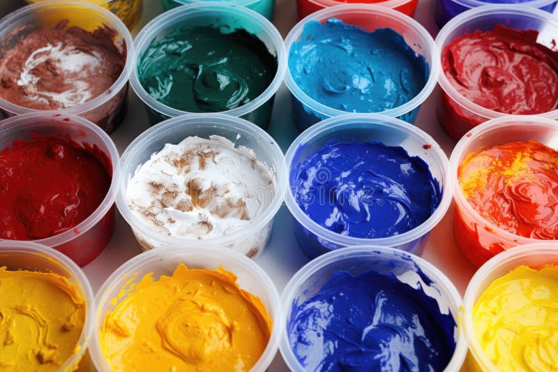 An Array of Finger Paint Colors Blending Together Stock Photo - Image ...