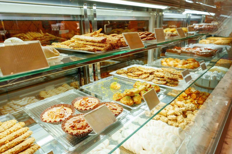 Delectable Assortment of Pastries and Sweets on Display at a Bakery ...