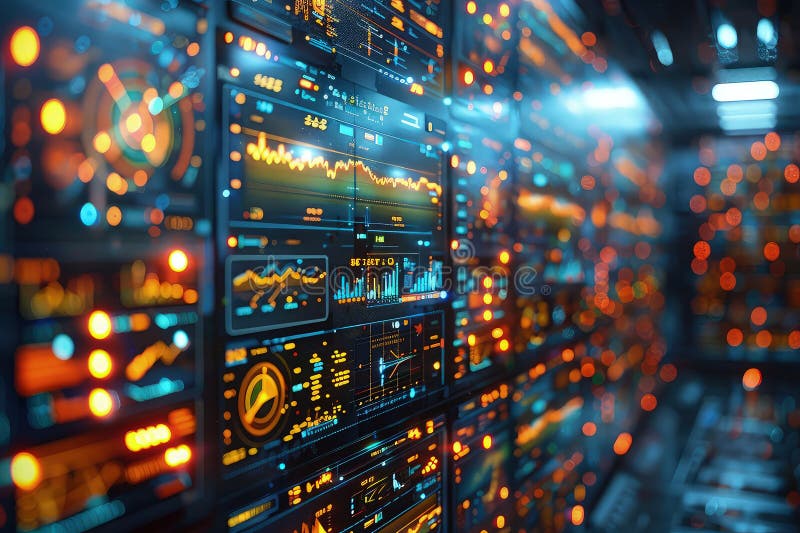 An Array of Futuristic Screens Displaying Holographic Data ... An Array of Futuristic Screens Displaying Holographic Data ...
