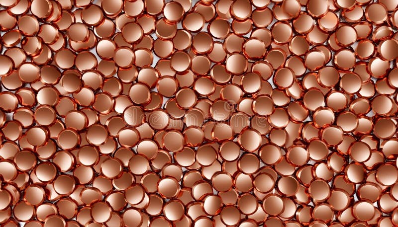 Shimmering Copper Circles Create a Mesmerizing Texture on Display Stock ...
