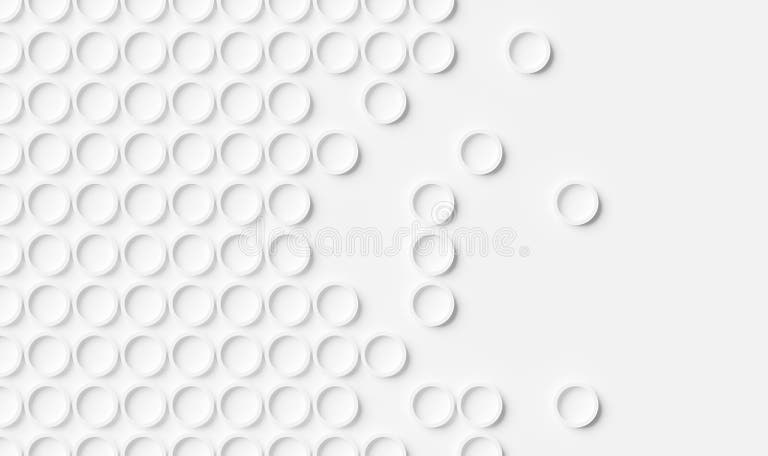 Array or Grid of Offset Spaced White Circular Rings Background ...