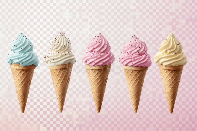 Array of Ice Cream Flavors and Presentations Forming an Eye-catching ...