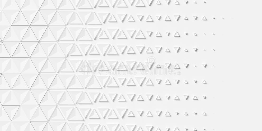 Array of Inset White Triangular Pyramids Fading Out Background ...