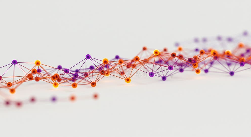 An Array of Interconnected Nodes and Lines Form a Complex Network ...