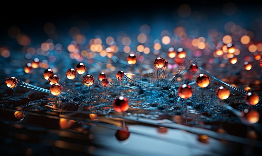 Array of Lights on Table stock image. Image of table - 345652391