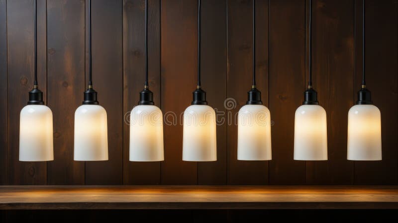 Array of Lights on Wall stock image. Image of design - 317707501