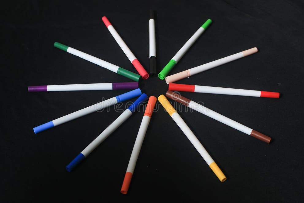 An Array of Markers or Colored Pencils Produces a Beautiful Bright ...