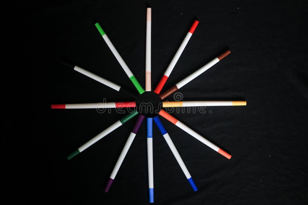 An Array of Markers or Colored Pencils Produces a Beautiful Bright ...