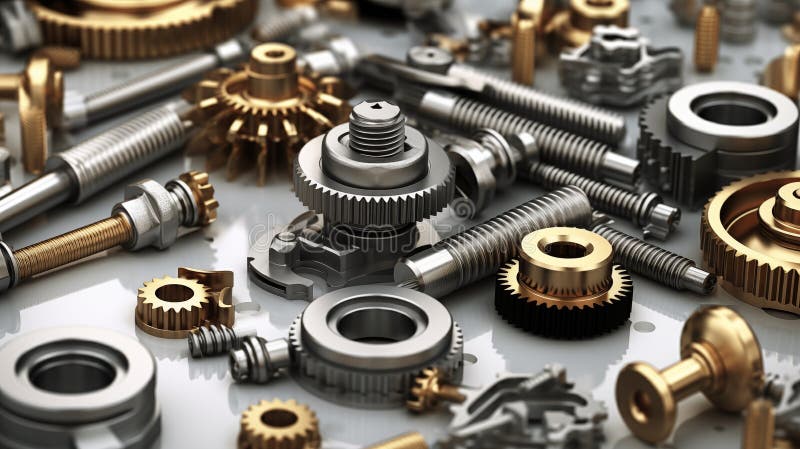 Array of Mechanical Components, Showcasing Variety and Functionality.AI ...