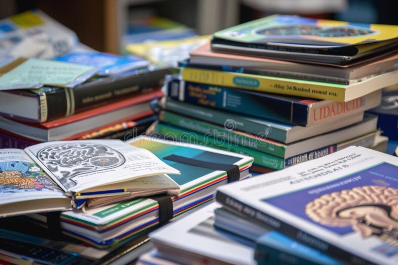 An Array of Medical Journals and Books on a Table, Focusing on Brain ... An Array of Medical Journals and Books on a Table, Focusing on Brain ...