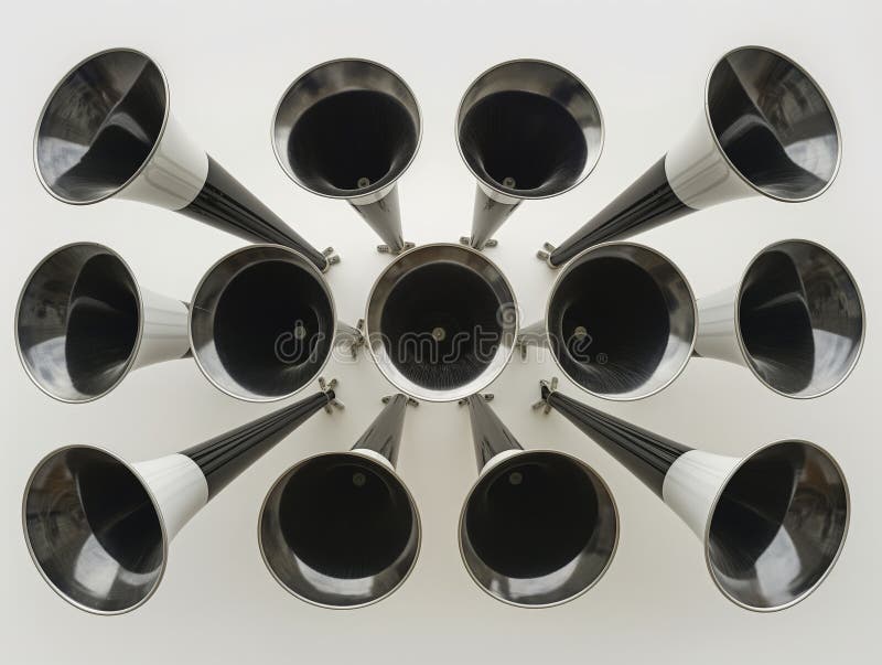 Array of Megaphones stock image. Image of speak, technology - 316924171