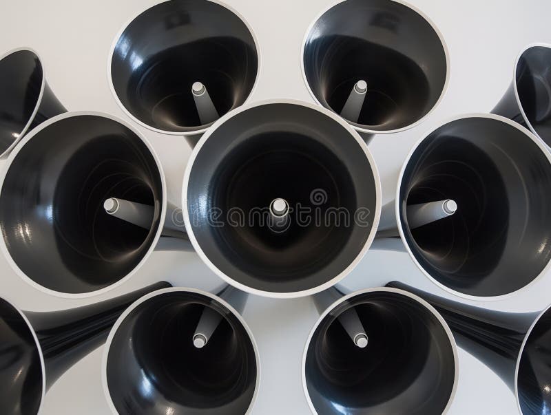 Array of Megaphones stock image. Image of abstract, sound - 316926263