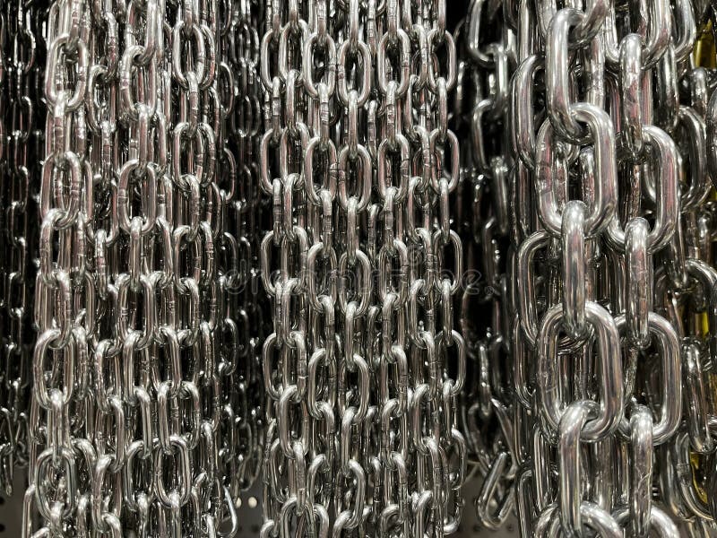 An Array of Metal Chains in a Hardware Store Stock Image - Image of ...