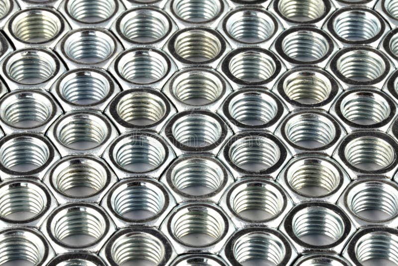 Array of metal nuts stock photo. Image of texture, bolt - 40214952