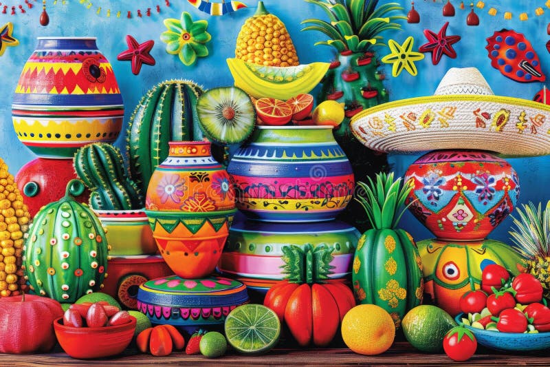 Vibrant Celebration of Cinco De Mayo with Traditional Mexican Cuisine ...