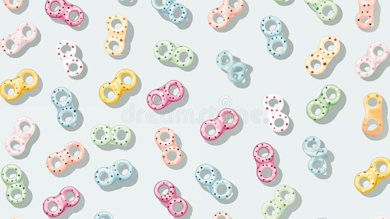 Array of Mini Bows on White Surface. Generative AI Stock Illustration ...