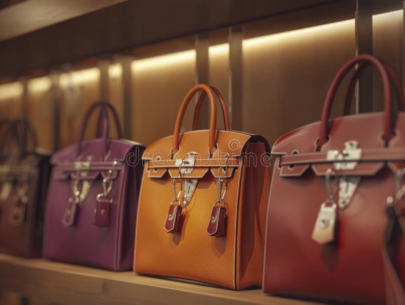 Array of Multicolored Purses on Display. Generative AI Stock ...
