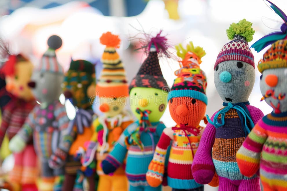 An Array of Multicultural Sock Puppet Characters on a Multicultural ...