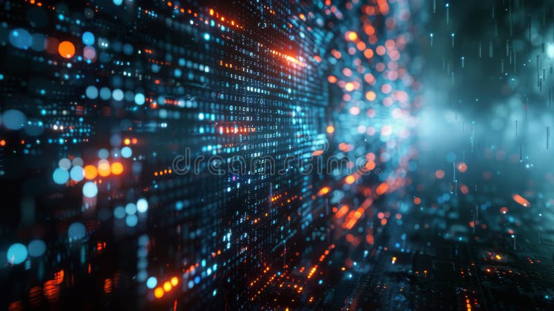 Array of Numbers on Dark Background Stock Photo - Image of series ...