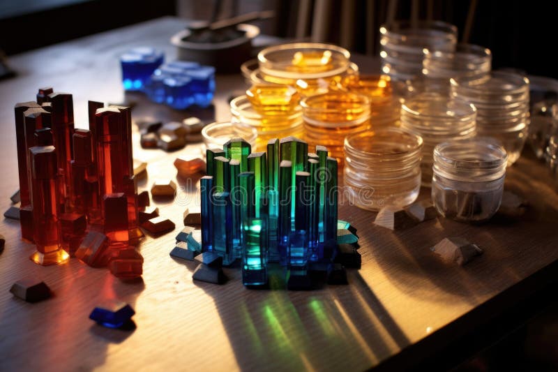 Array of Optical Glass Materials Ready for Processing Stock ...