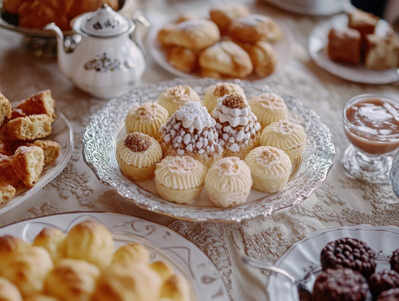 Sweet Pastries for Afternoon Tea Stock Image - Image of sweets ...